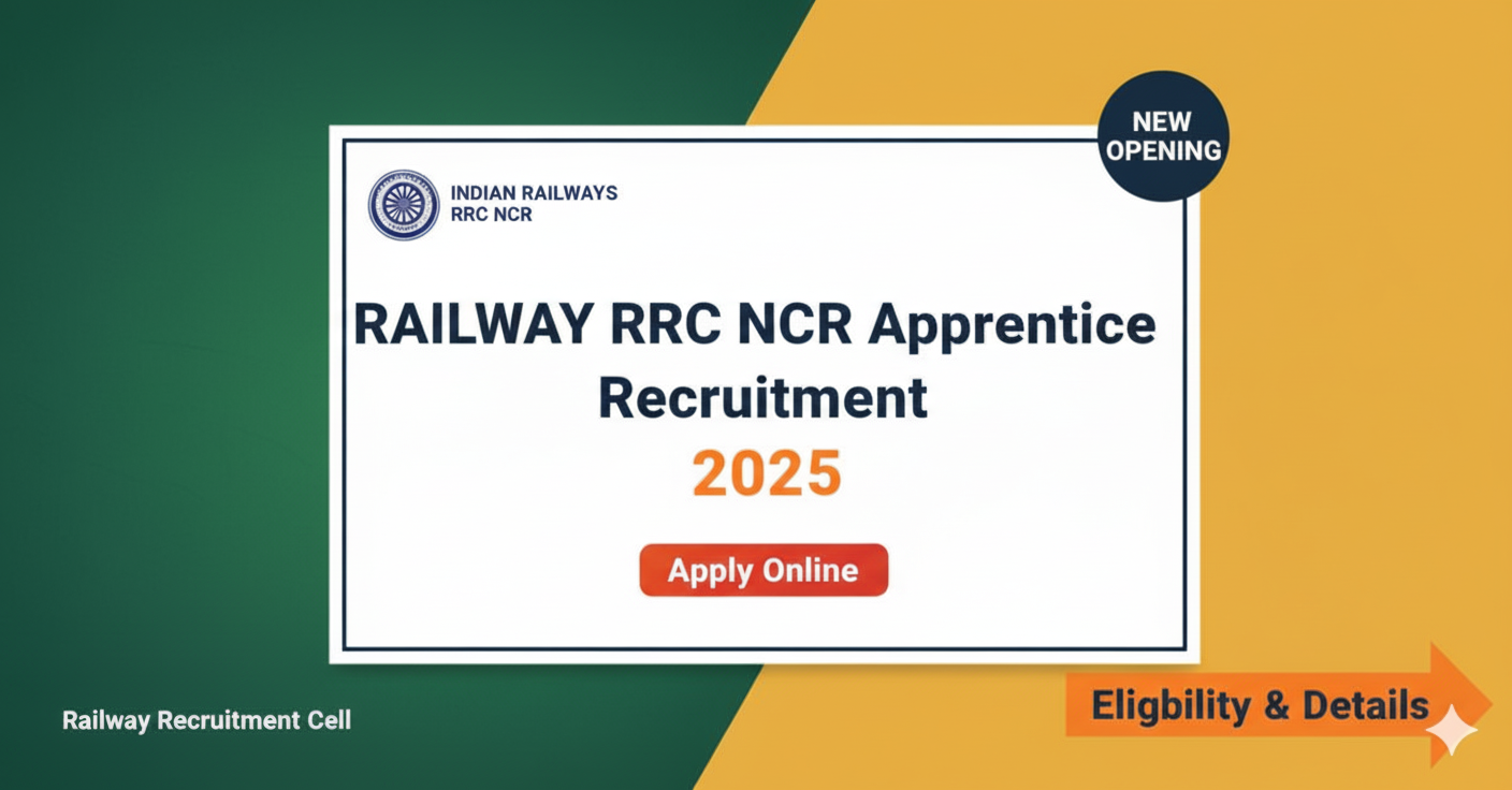 Railway RRC NCR Apprentice Recruitment 2025 यहां से जाने संपूर्ण ...