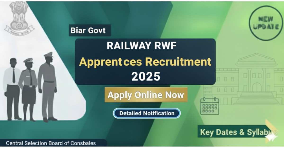Railway Rail Wheel Factory RWF Apprentices Recruitment 2025 यहां से ...