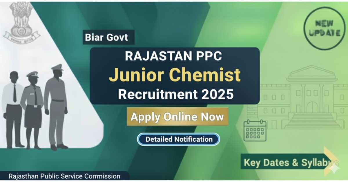 Rajasthan RPSC Junior Chemist Recruitment 2025 यहां से जाने संपूर्ण ...