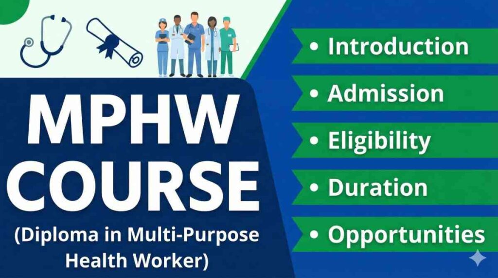 MPHW Course (Diploma in Multi-Purpose Health Worker): Introduction ...